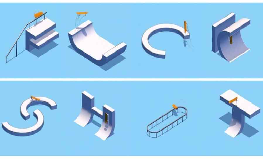 Ein skatendes GIF-Alphabet