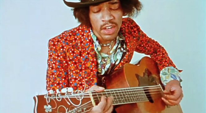 Netzfundstück: Jimi Hendrix On An Acoustic Guitar