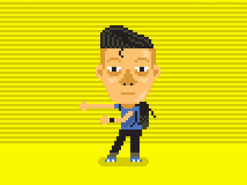 Pixelgif The Floss Backpack Kid Dance 